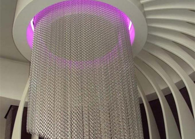 Silver Fly Screen Chain Curtain Aluminum Alloy Material For Prevent Bug