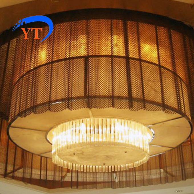 High Strength 1.5mm Wire Mesh Drapery , Metal Coil Curtain For Partitions