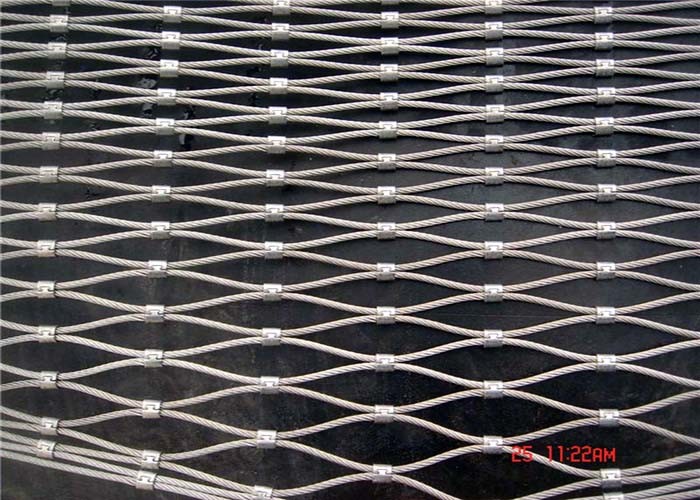 Professional Ferrule Wire Rope Mesh , Stainless Steel Cable Mesh Netting