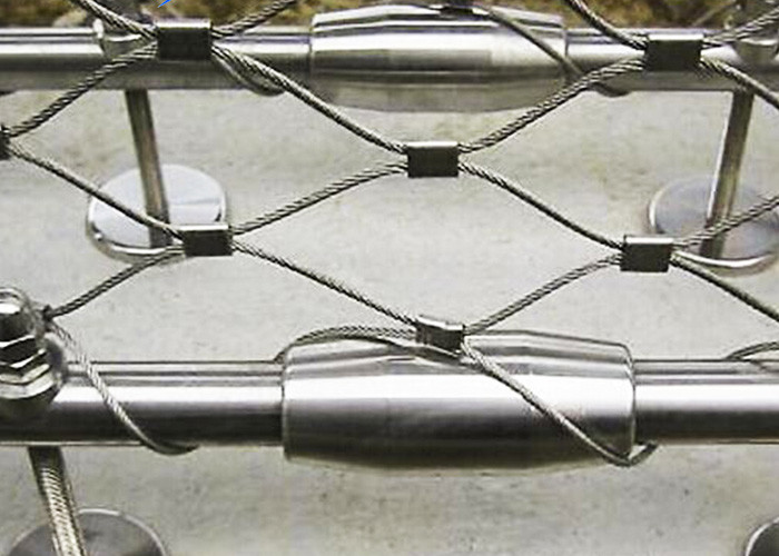 Metal Balustrade Wire Mesh Net Easy Installment With 25-300mm Aperture