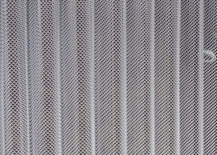 White Metal Coil Drapery Screen Chain Link Type With Length / Width ...