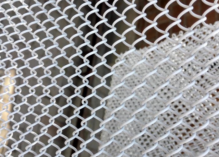 High Strength Aluminum Chain Link Drapery , Metal Coil Mesh Drapery ...
