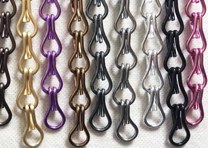 Lightweight Aluminum Chain Fly Screen , Insect Fly Screen Curtains For ...